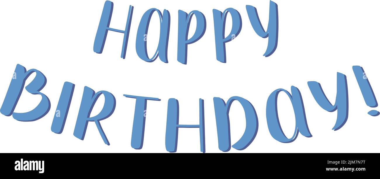 Blue Happy Birthday card template Stock Vector Image & Art - Alamy
