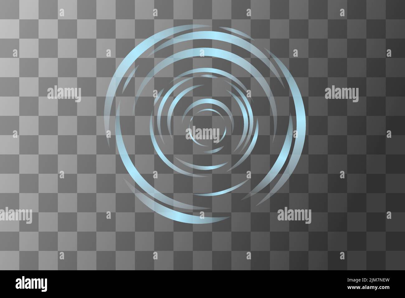 Water ripple on transparent background blue color top view circle water ...
