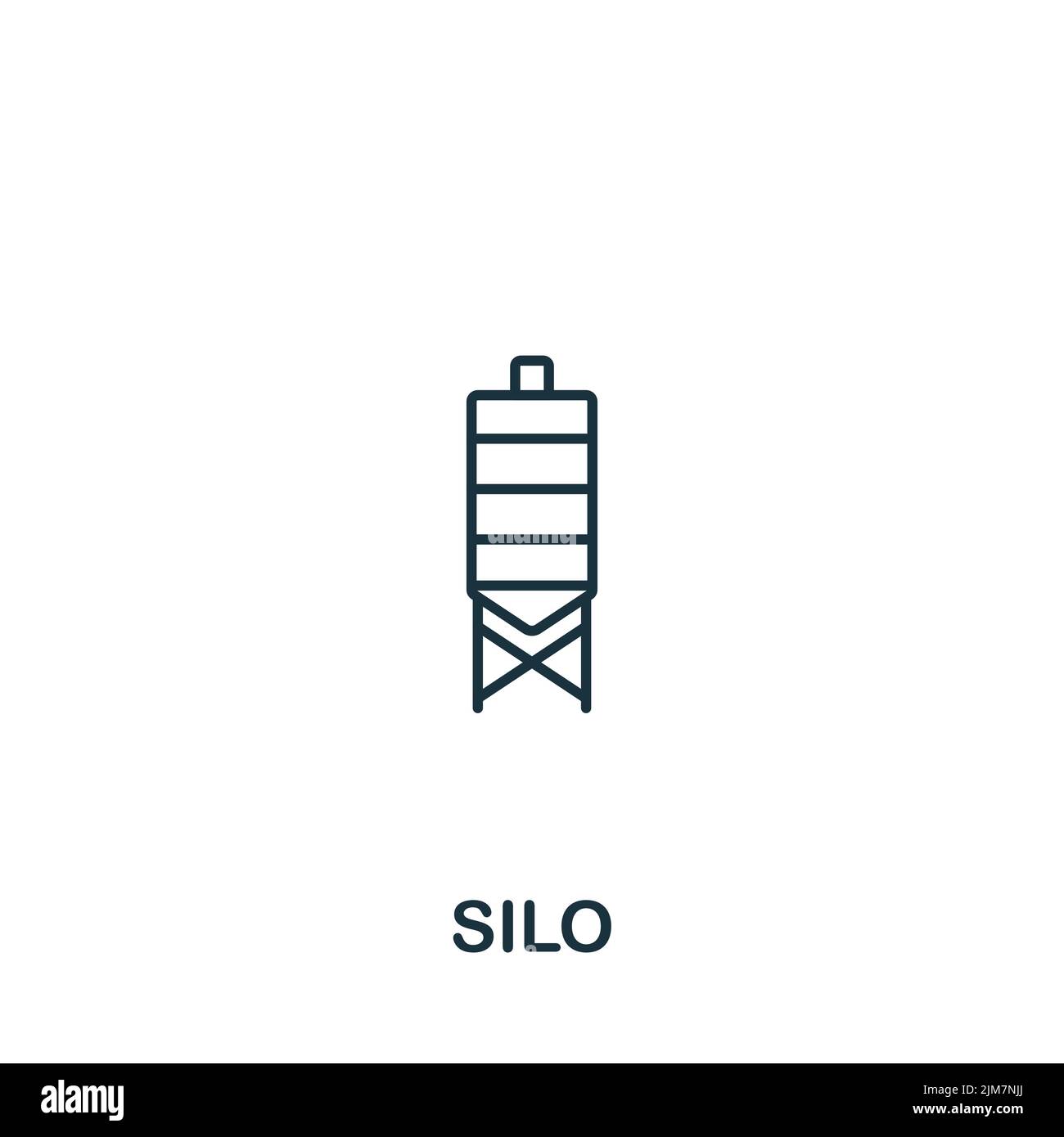 Silo icon. Monochrome simple Silo icon for templates, web design and ...