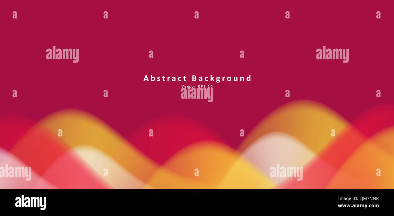 Abstract red background with blurred waves at the bottom Stock Vector ...