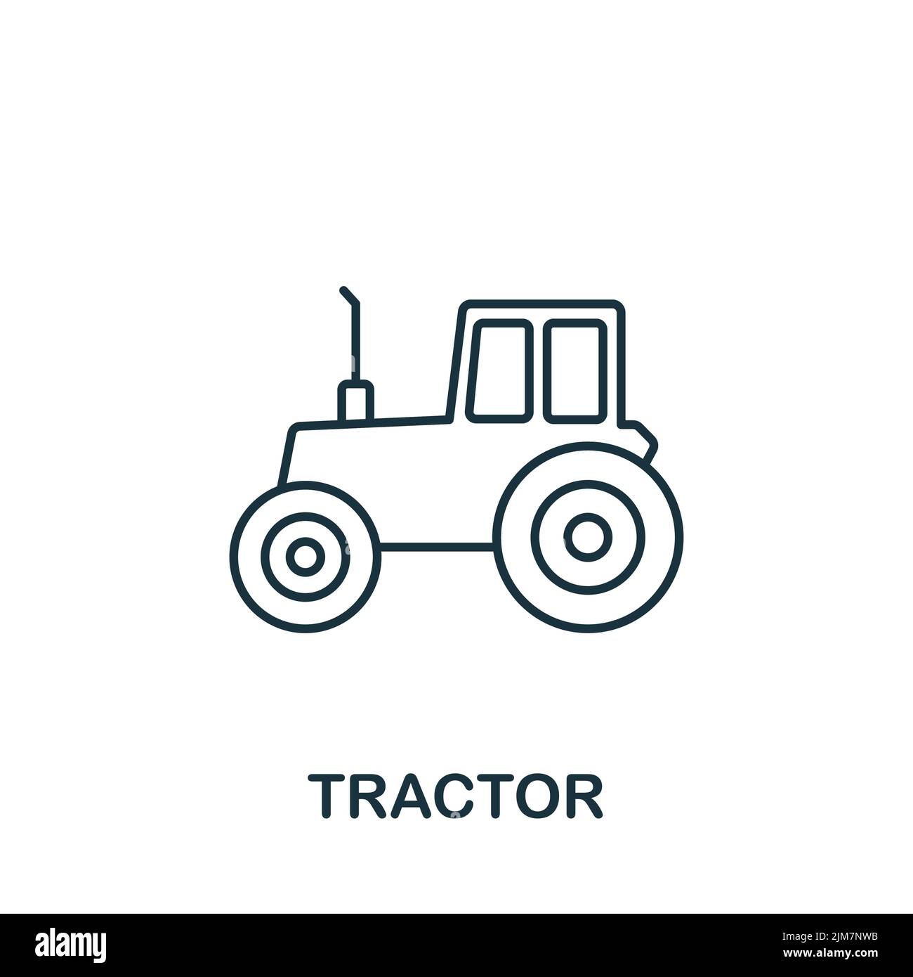 Tractor icon. Monochrome simple Tractor icon for templates, web design ...