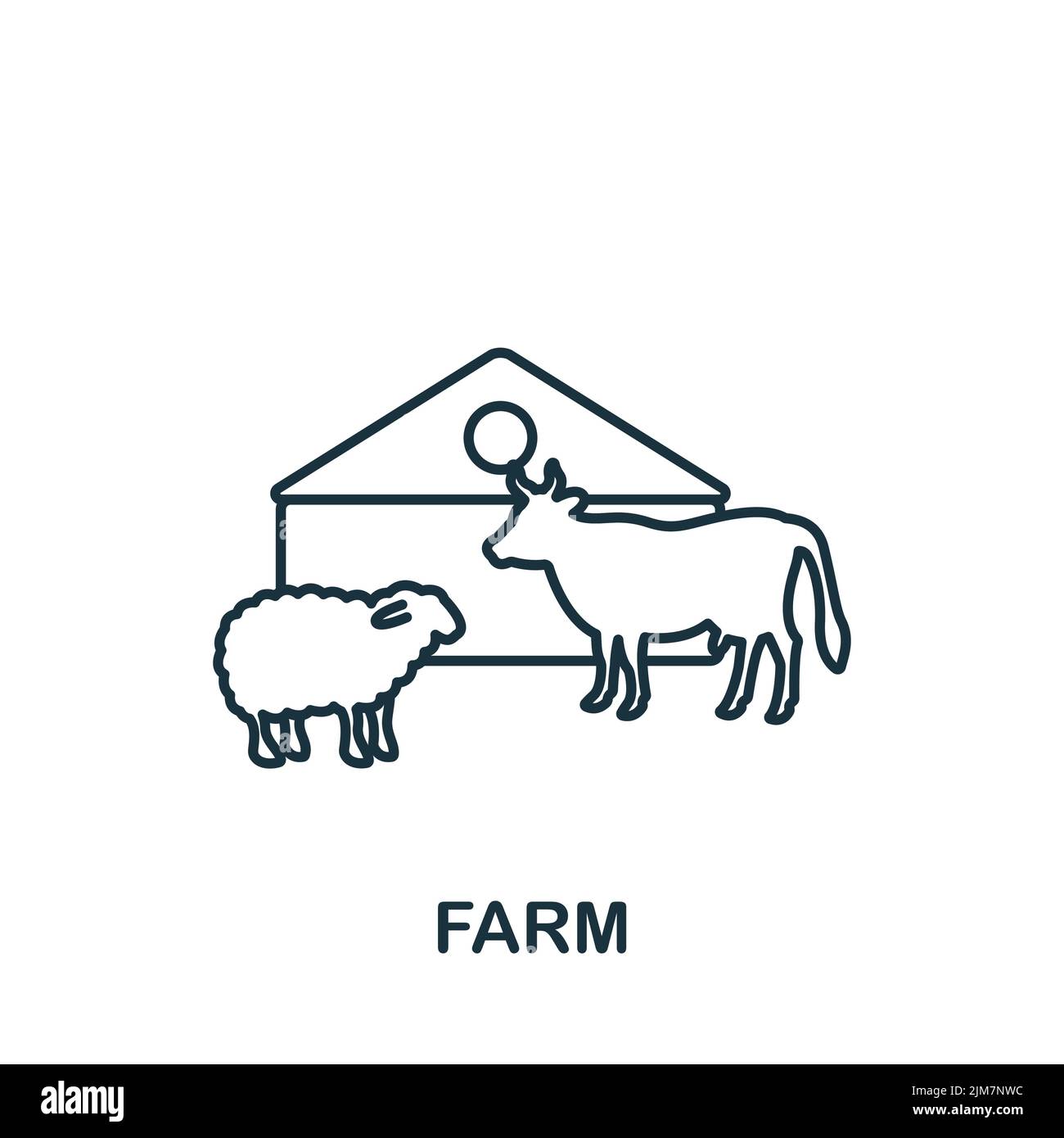 Farm icon. Monochrome simple Farm icon for templates, web design and ...