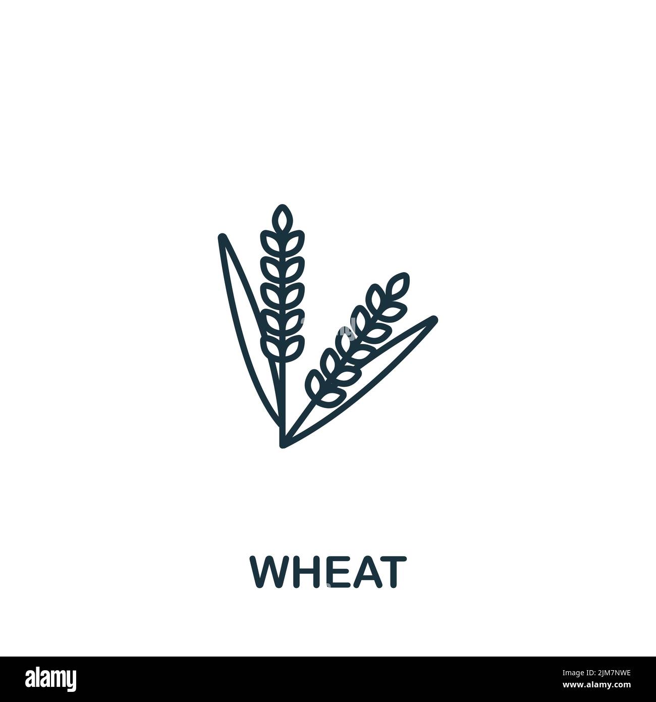 Wheat icon. Monochrome simple Wheat icon for templates, web design and ...