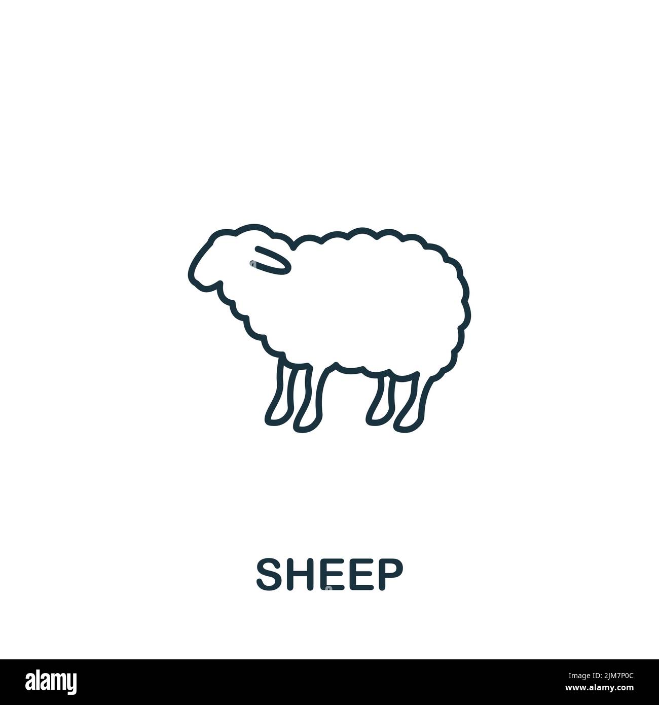 Sheep icon. Monochrome simple Sheep icon for templates, web design and ...