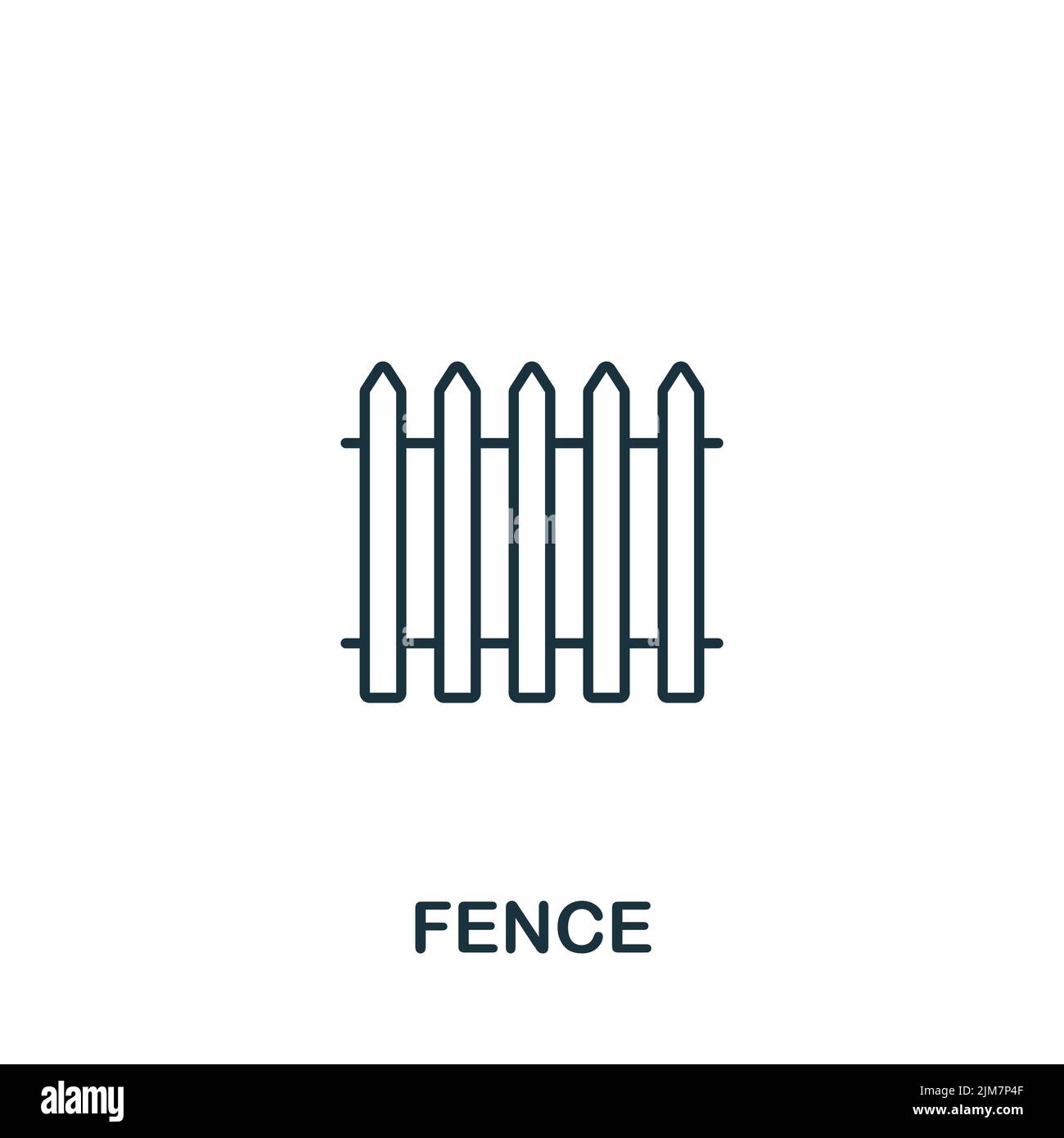 Fence icon. Monochrome simple Fence icon for templates, web design and ...
