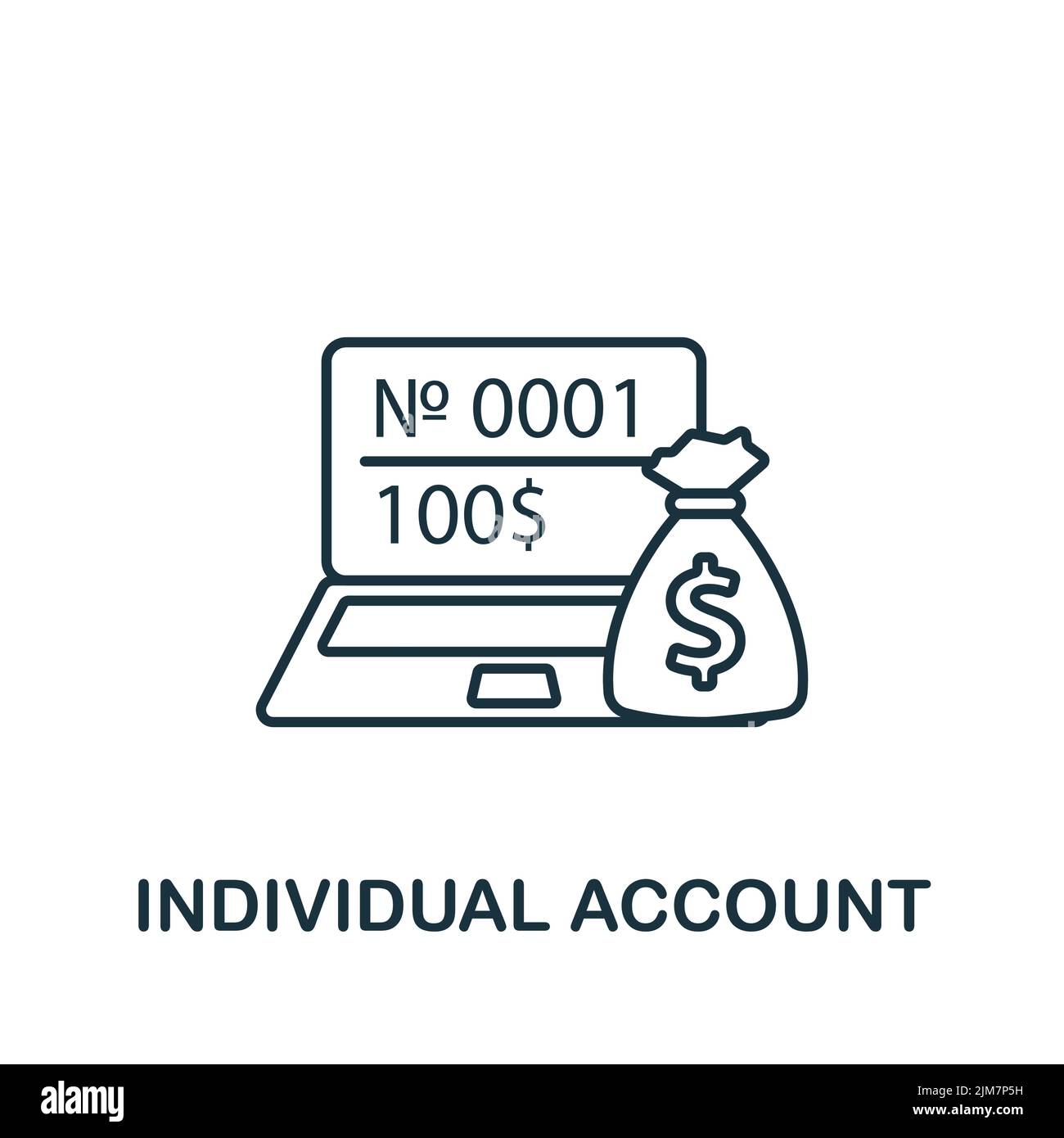 Individual Account icon. Monochrome simple Accounting icon for ...