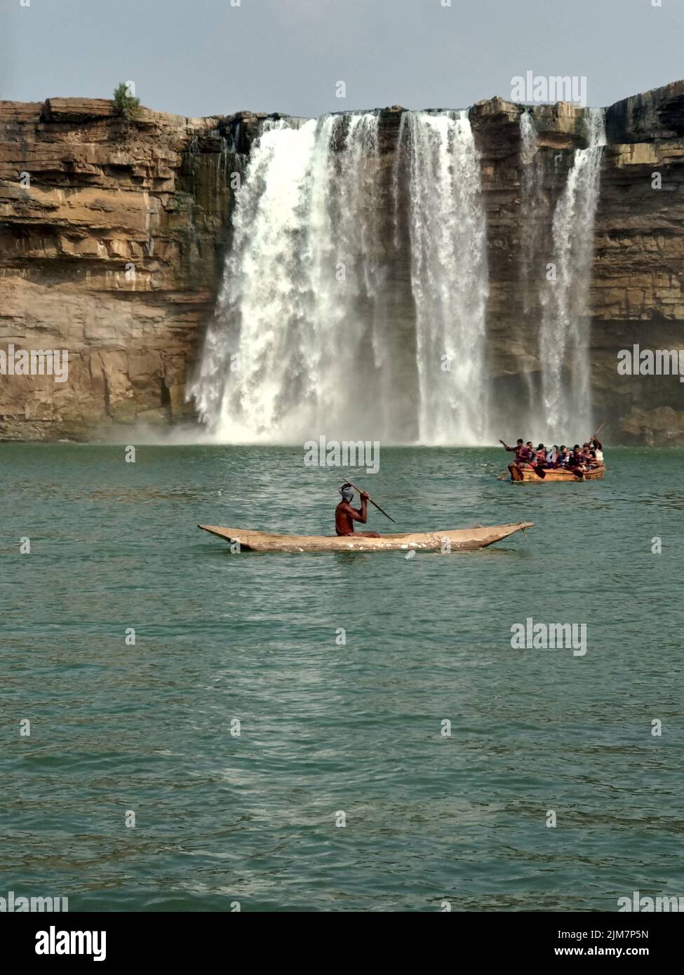 The scenic Chitrakoot waterfall of Indravati River in India Stock Photo ...