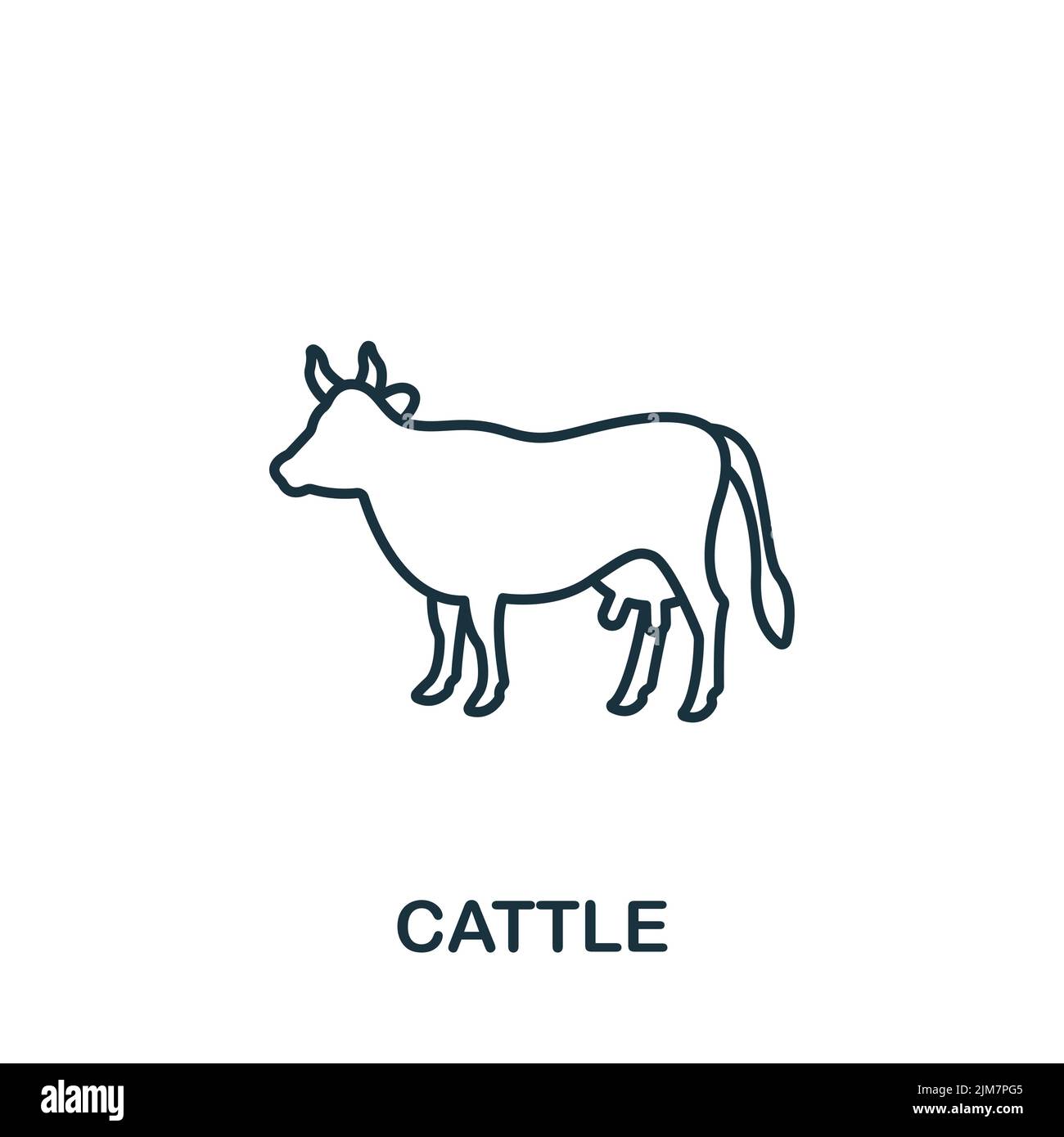 Cattle icon. Monochrome simple Cattle icon for templates, web design ...