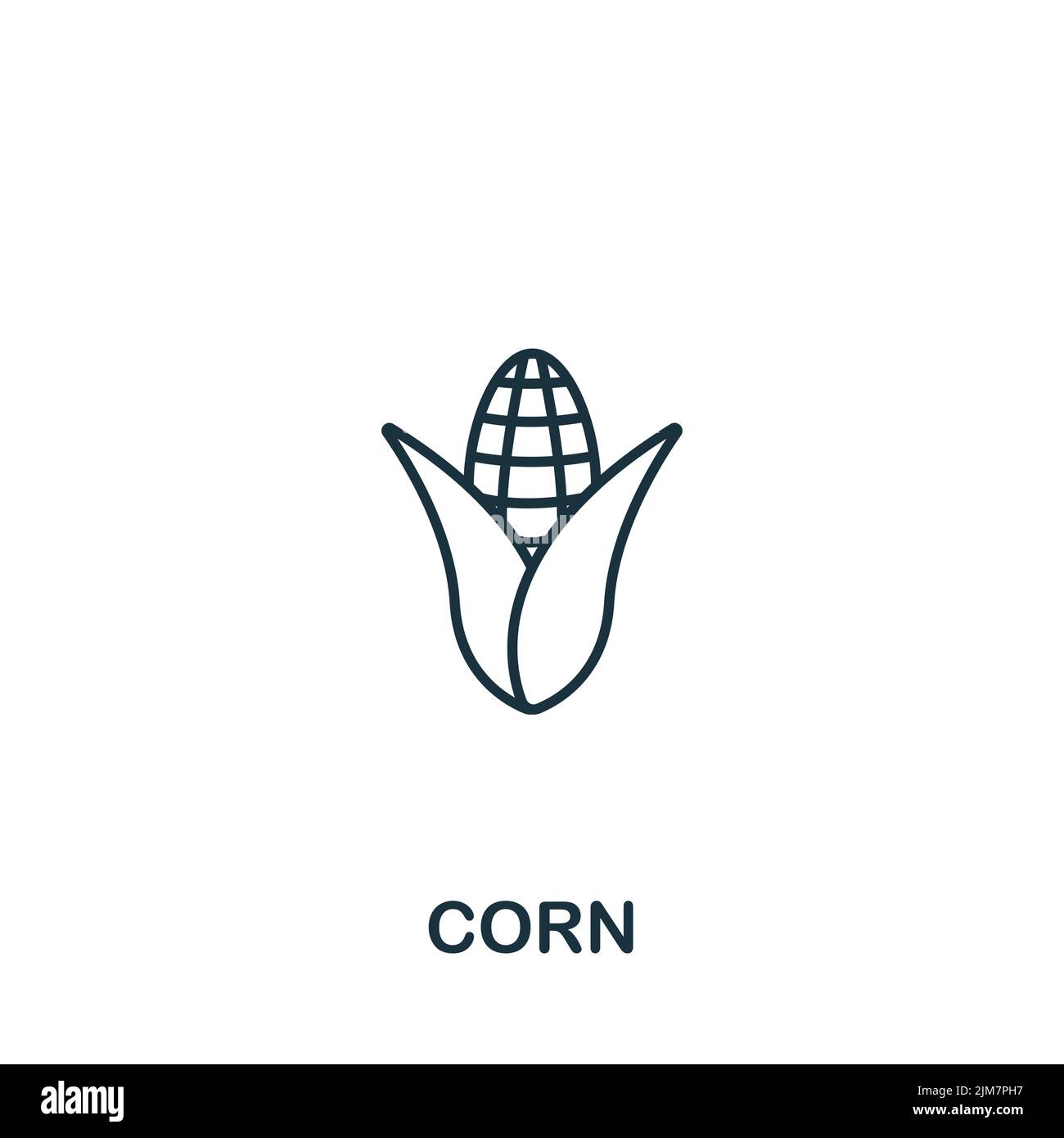 Corn icon. Monochrome simple Corn icon for templates, web design and ...