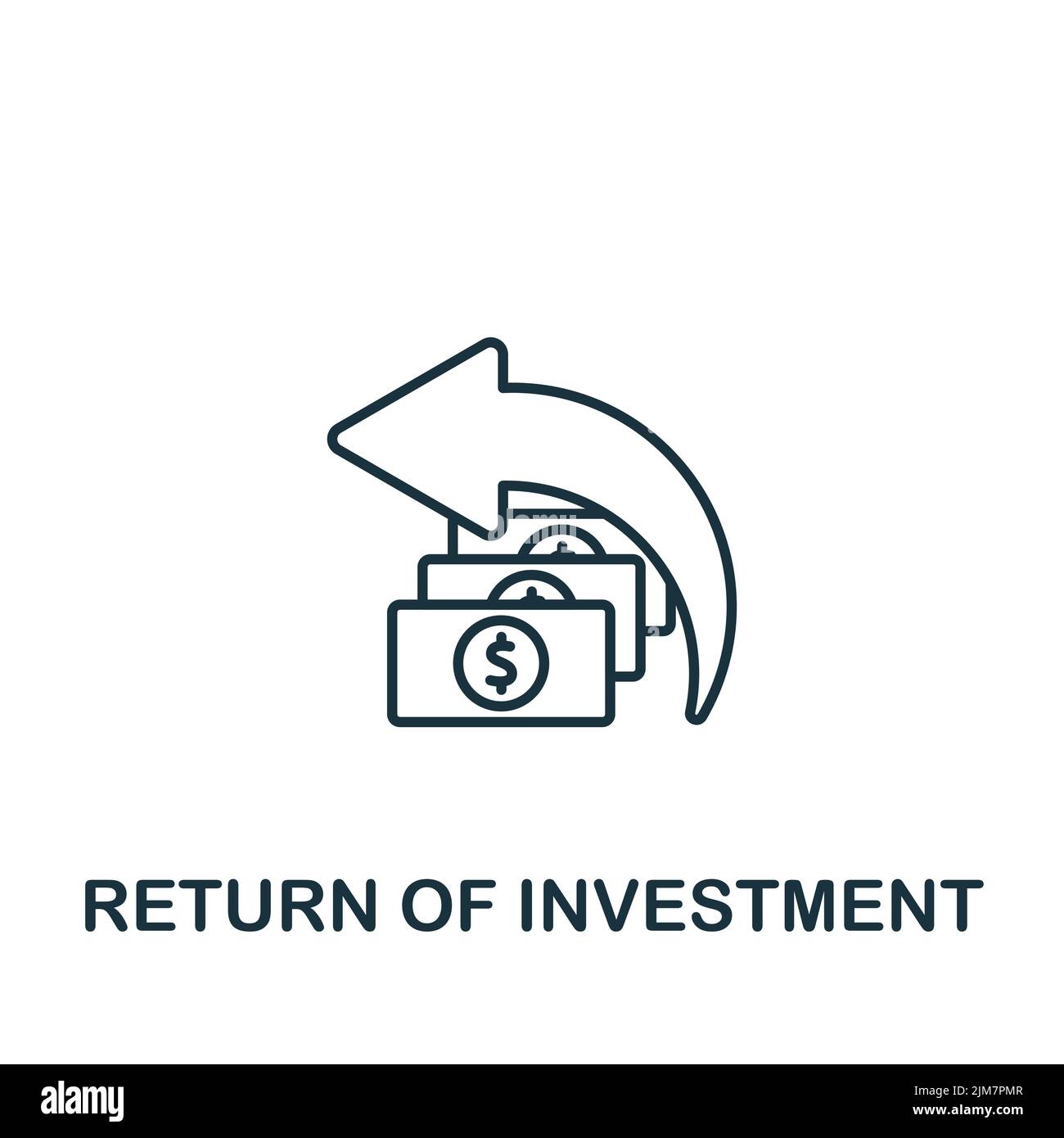 Return Of Investment icon. Monochrome simple Accounting icon for ...