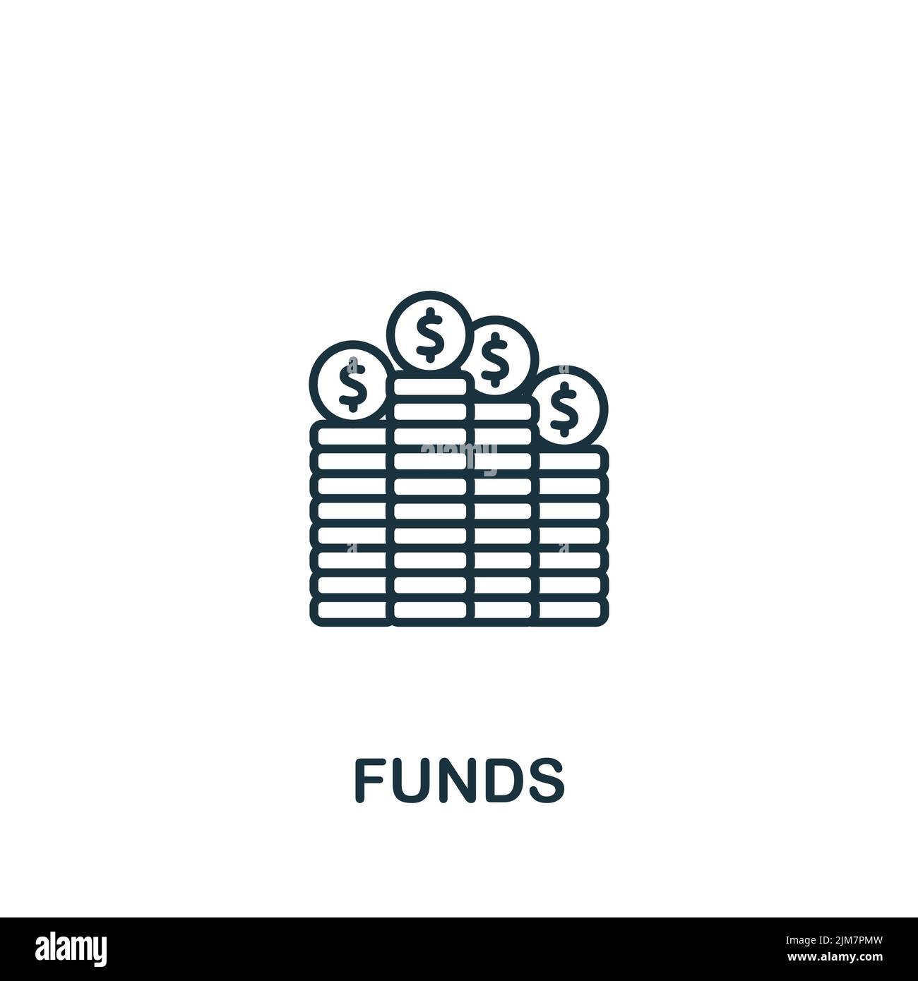 Funds icon. Monochrome simple Accounting icon for templates, web design ...
