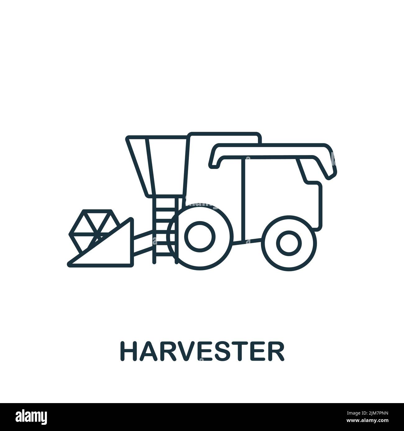 Harvester icon. Monochrome simple Harvester icon for templates, web ...