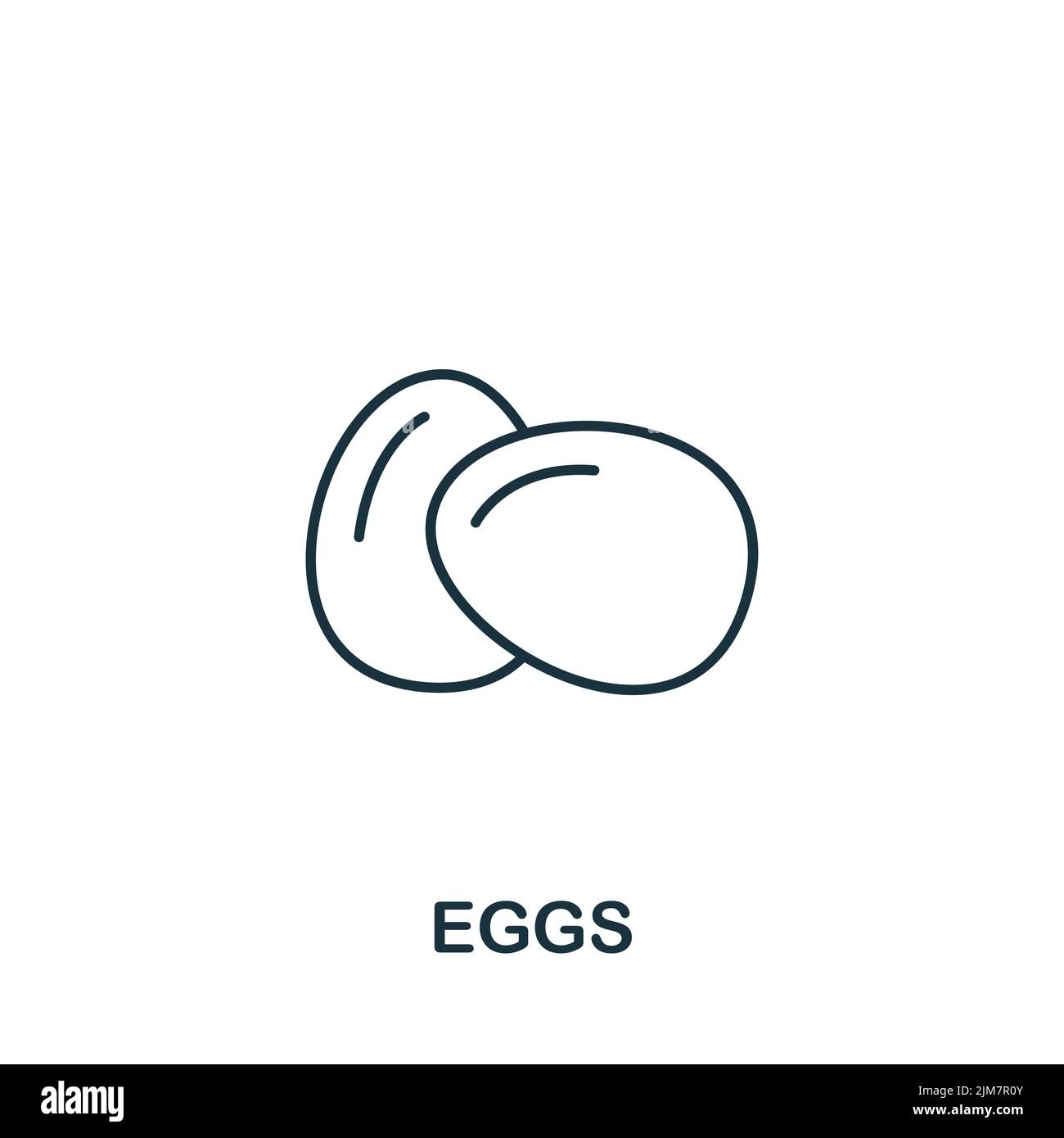 Eggs icon. Monochrome simple Eggs icon for templates, web design and ...
