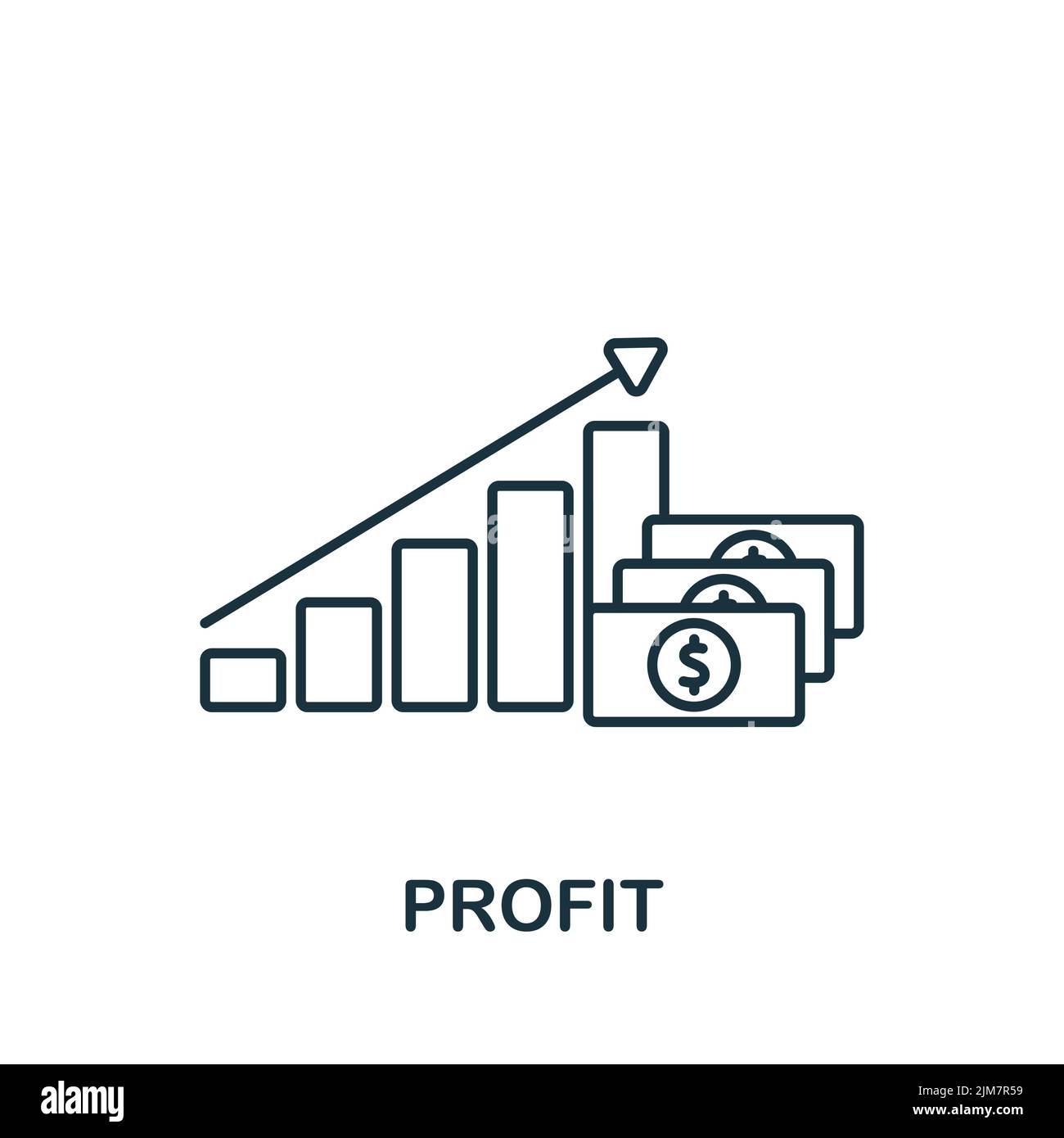 Profit icon. Monochrome simple Accounting icon for templates, web ...
