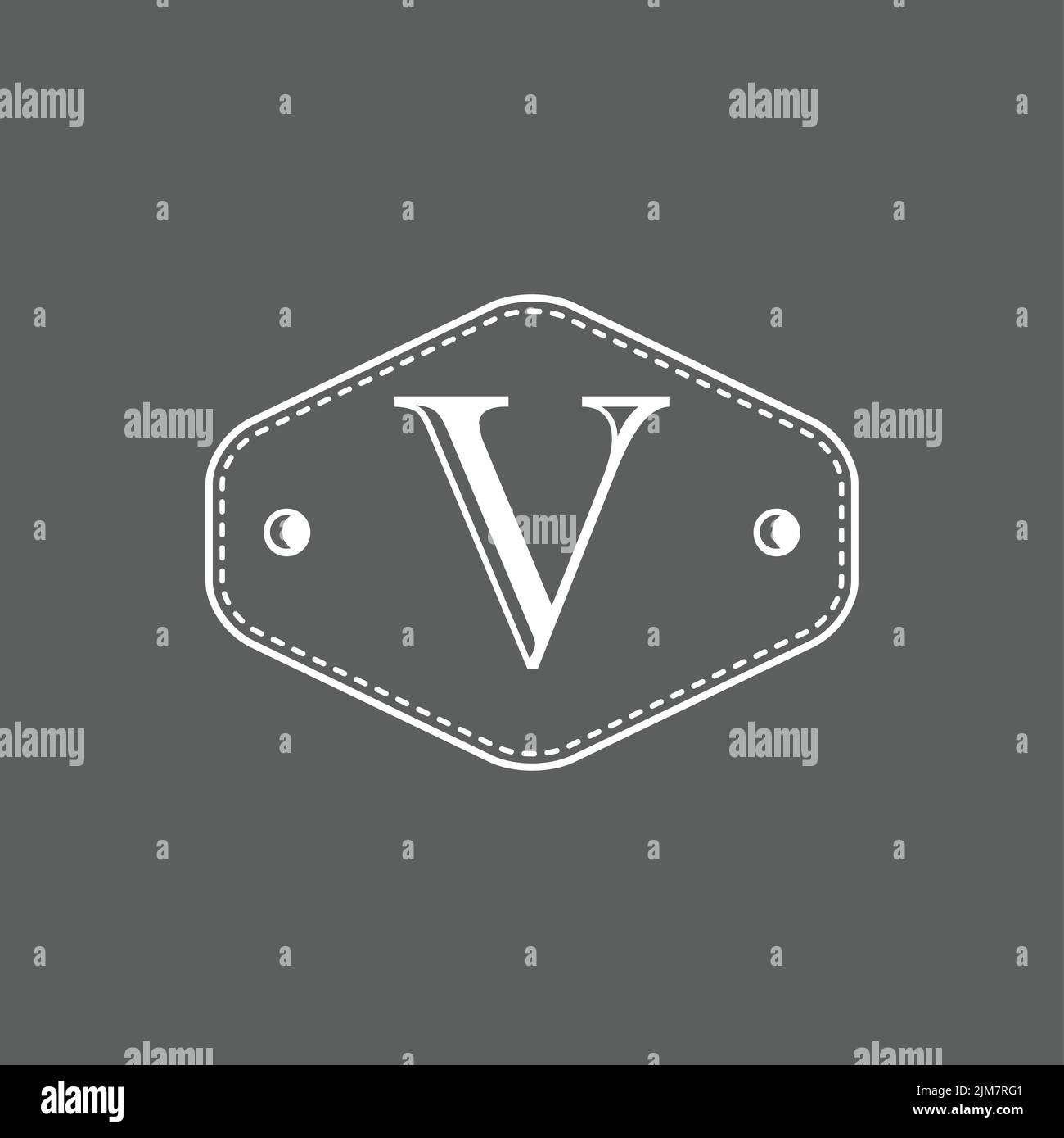 Letter v with vintage style and box frame. Creative design Letters in ...