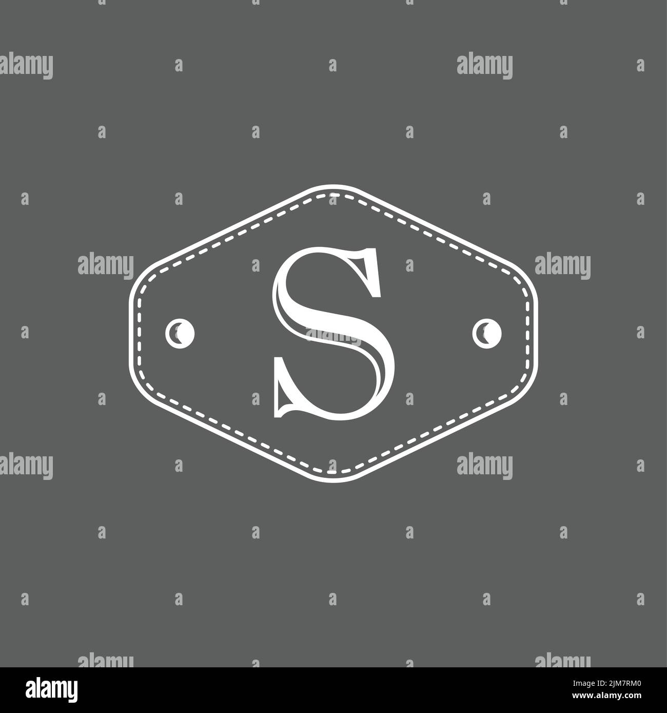 Letter S with vintage style and box frame. Creative design Letters in ...