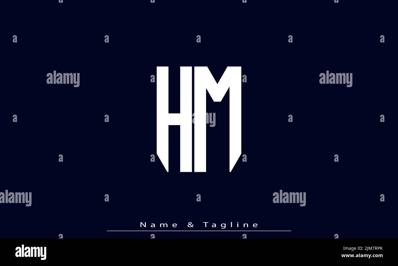 Alphabet letters Initials Monogram logo HM , MH Stock Vector Image ...