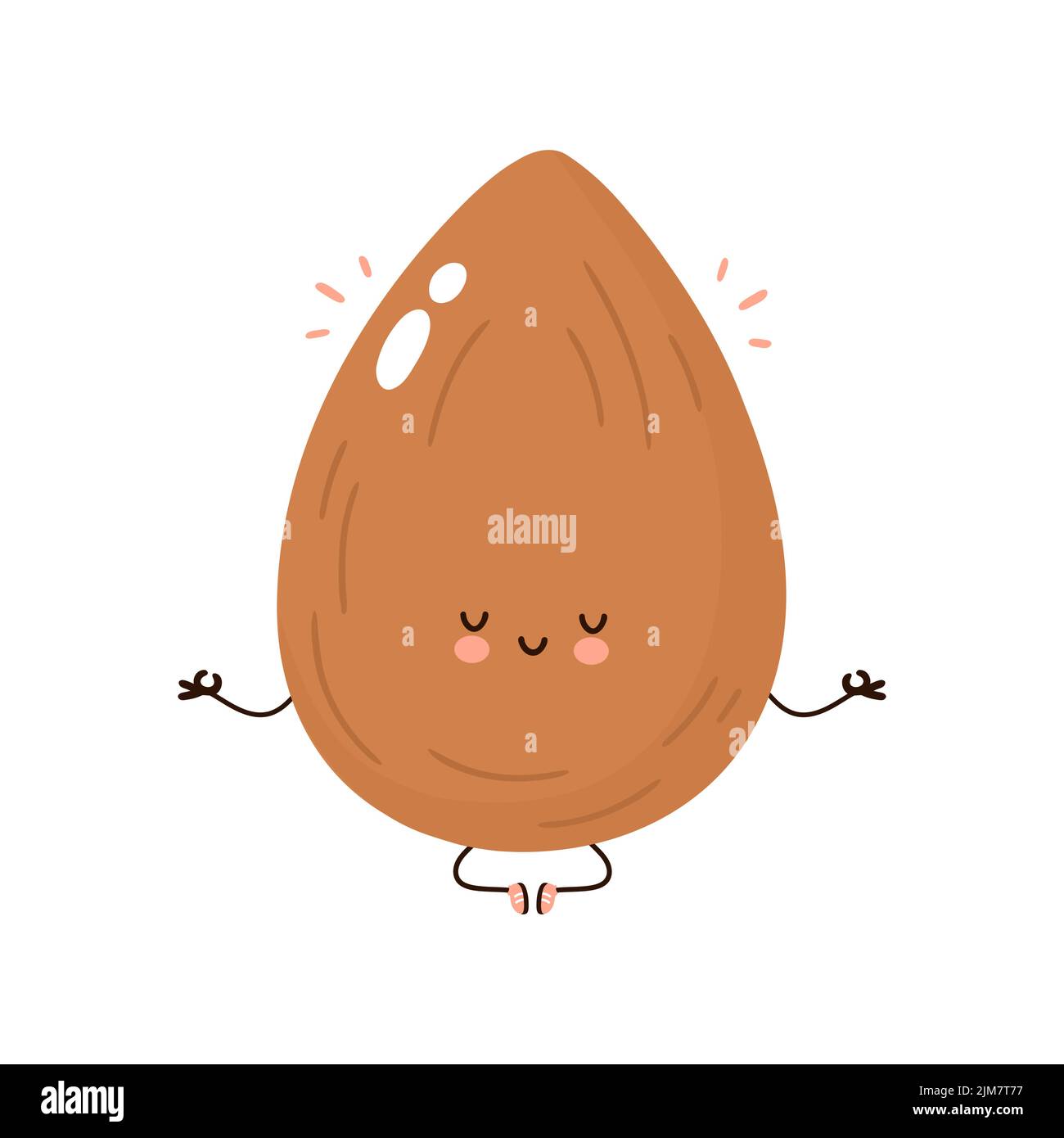 Cute almond character cartoon Cut Out Stock Images & Pictures - Alamy