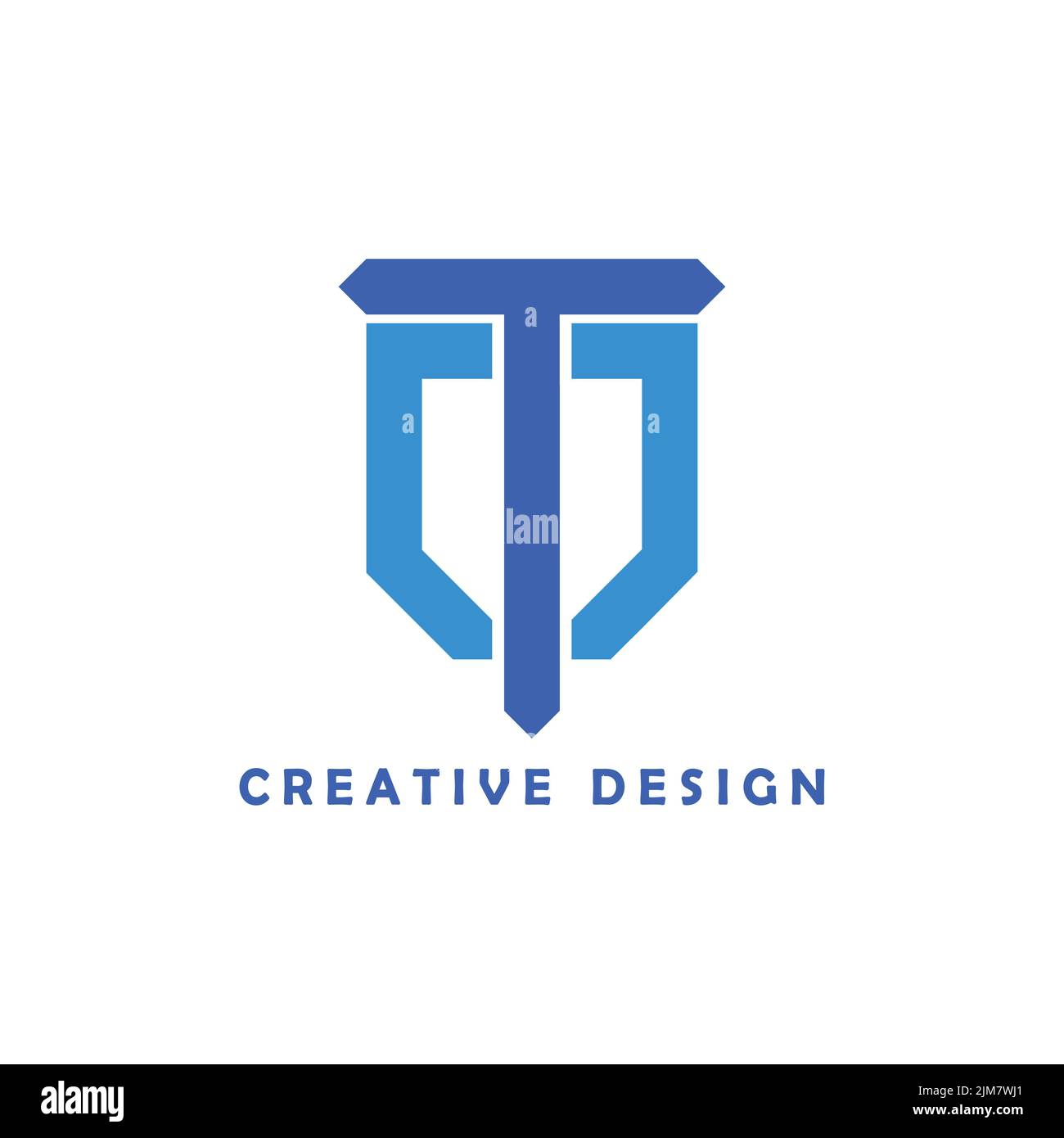 Letter TM or Letter TO Logo Design. Creative design Letters in blue ...