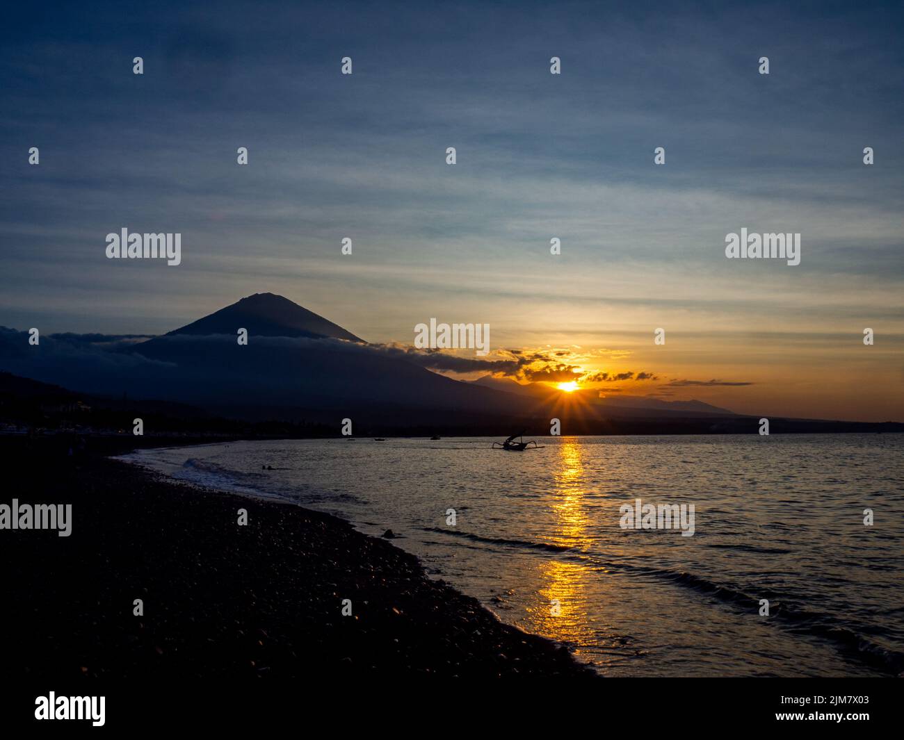 Sunset/ Sonnenuntergang, Amed Beach, Amed, Bali, Indonesien Stock Photo ...
