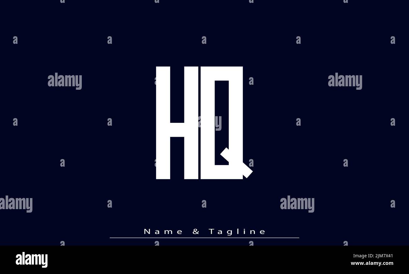 Alphabet letters Initials Monogram logo HQ , QH Stock Vector Image & Art - Alamy
