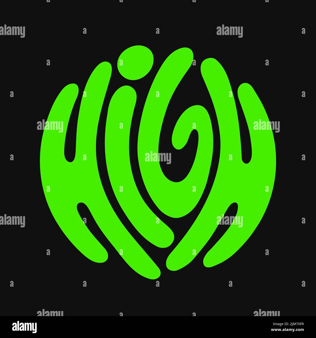 High circle quote,text logo. Vector hand drawn lettering cartoon ...