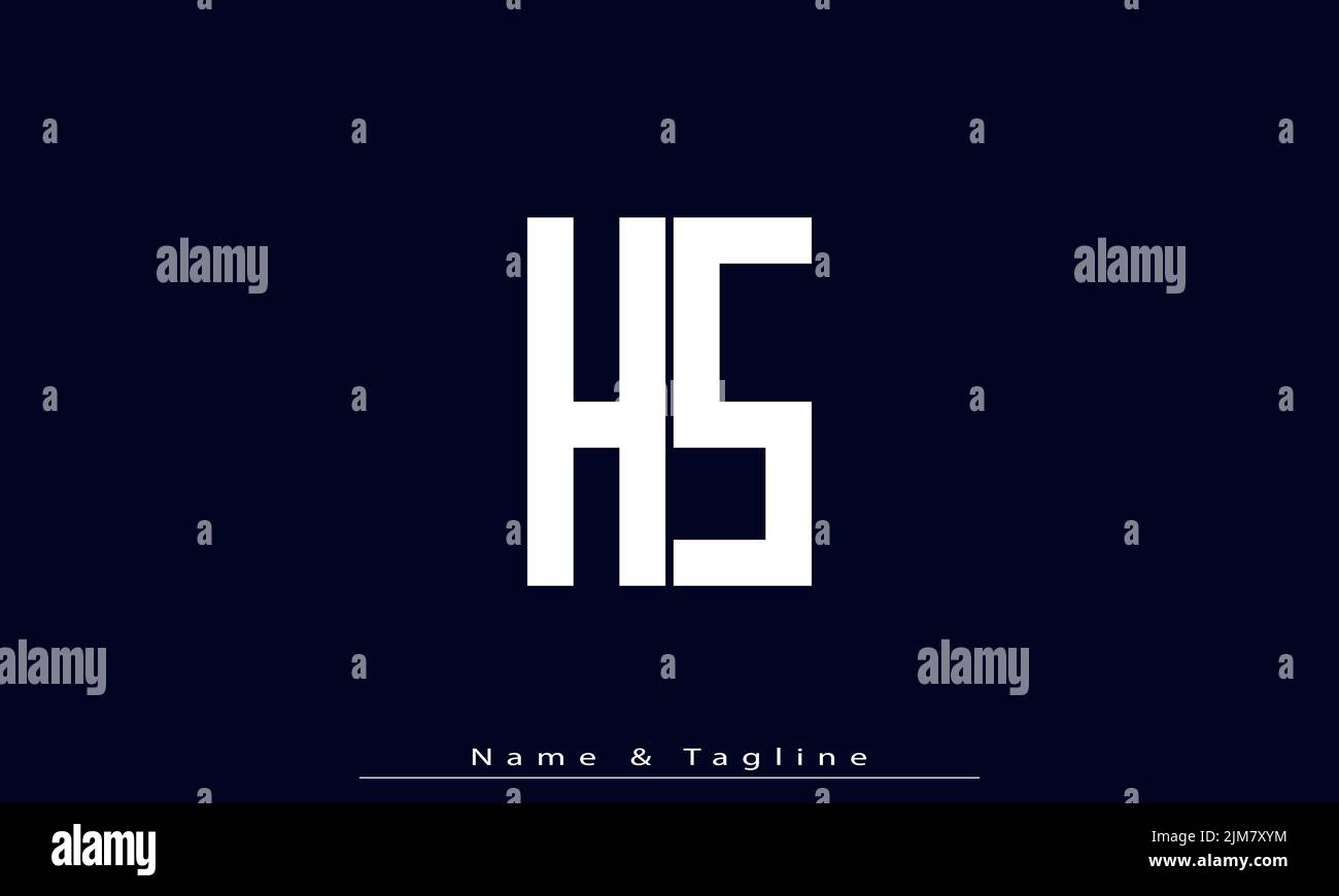 Hs initials logo hi-res stock photography and images - Alamy