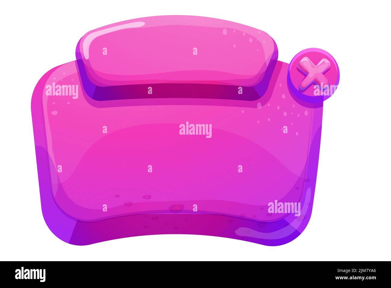 Jelly Fantasy Interface Template Game Menu In Cartoon Style Isolated On White Background Ui