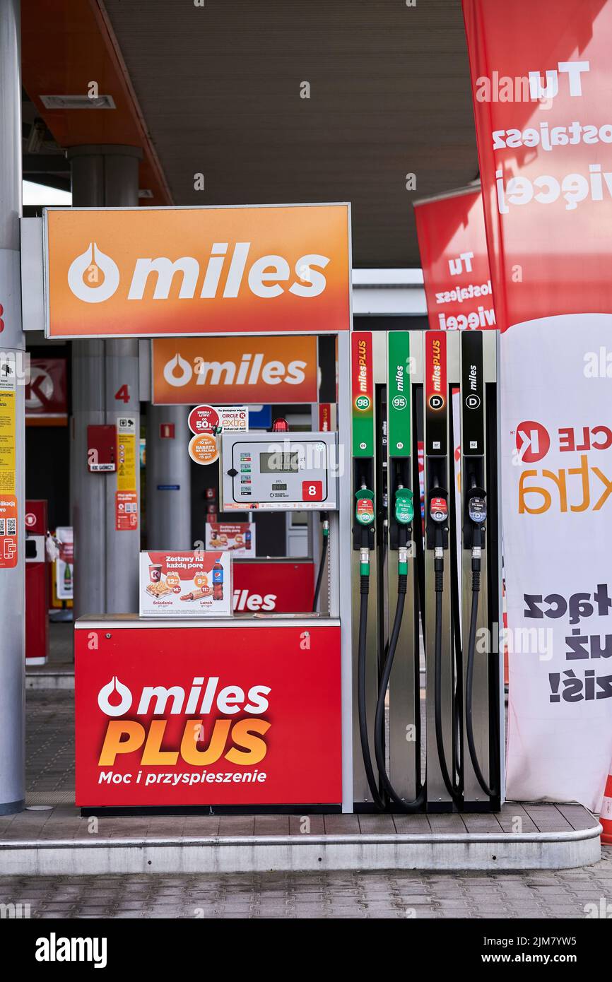 A vertical shot of a gas pump of a Classic K petrol station Stock Photo ...