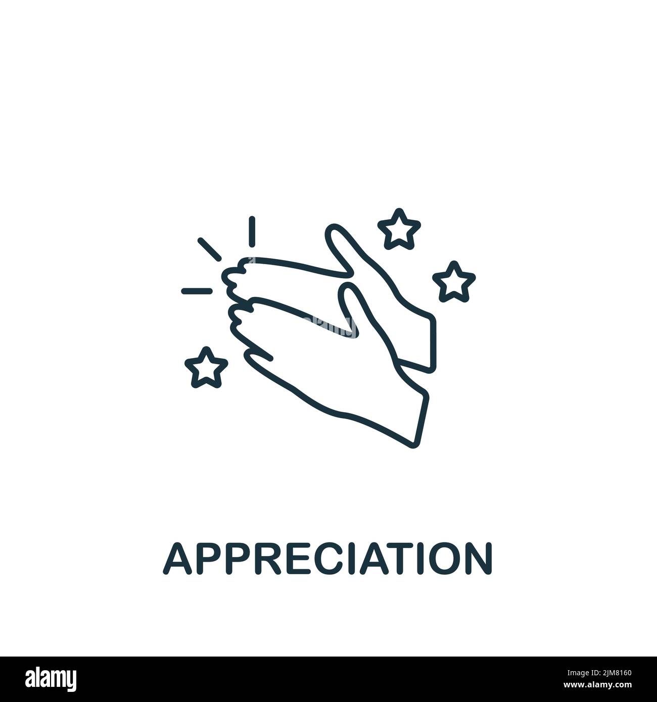 Appreciation icon. Monochrome simple Accounting icon for templates, web ...