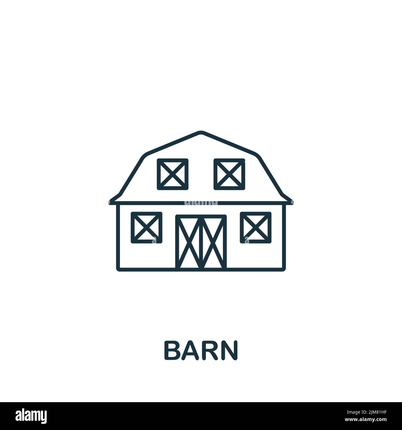 Barn icon. Monochrome simple Barn icon for templates, web design and ...