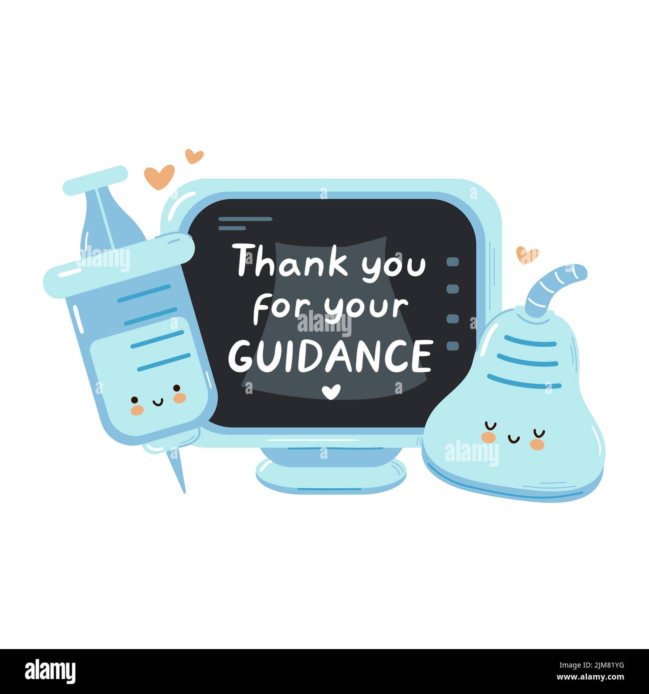 Cute funny sultrasound character. Vector hand drawn cartoon kawaii ...