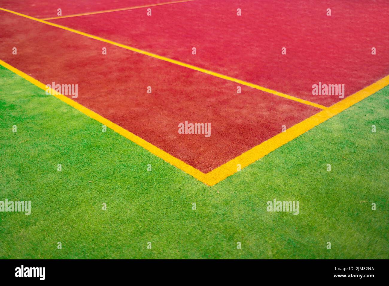 Lawn tennis court and net close up Stock Photo - Alamy