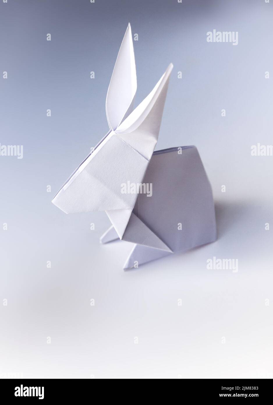 Paper rabbit origami isolated on a blank white background Stock Photo ...
