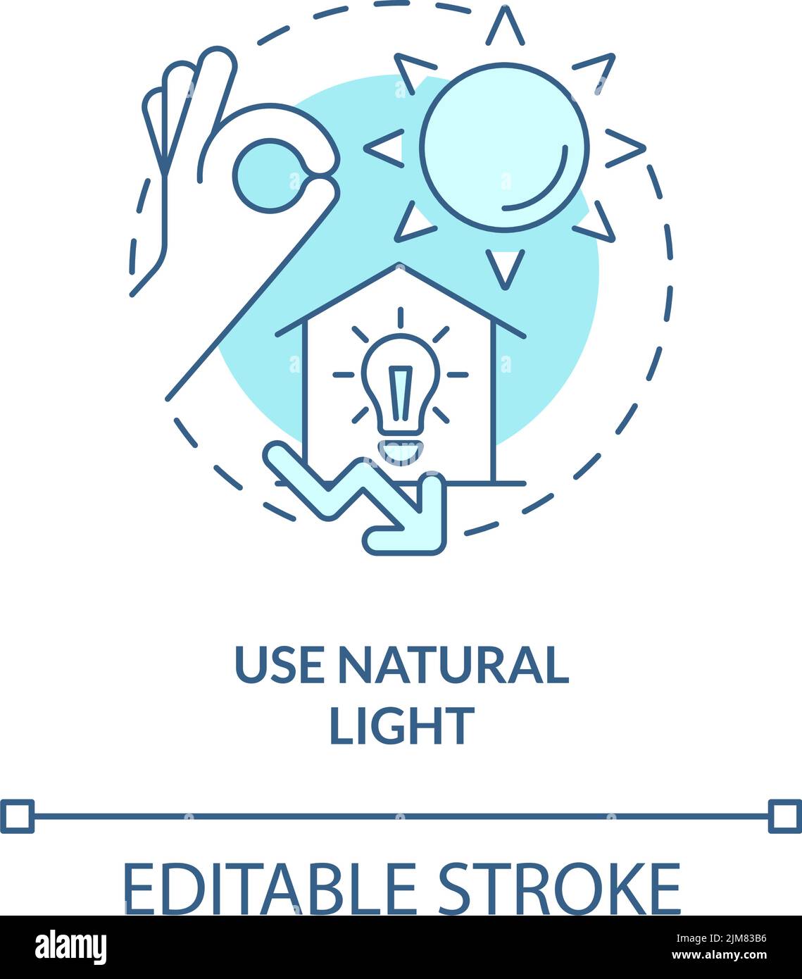 Use natural light turquoise concept icon Stock Vector Image & Art - Alamy