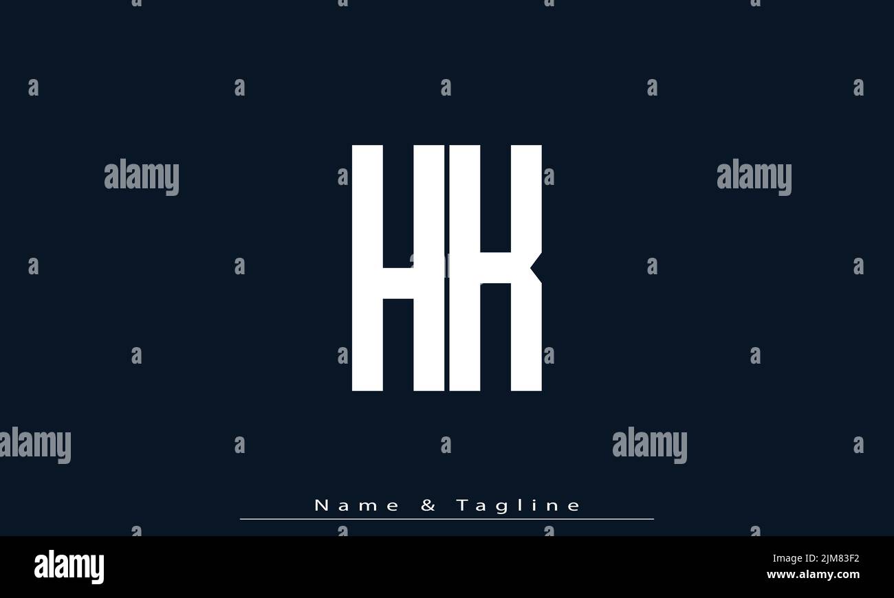 Alphabet letters Initials Monogram logo HK , KH Stock Vector Image & Art - Alamy