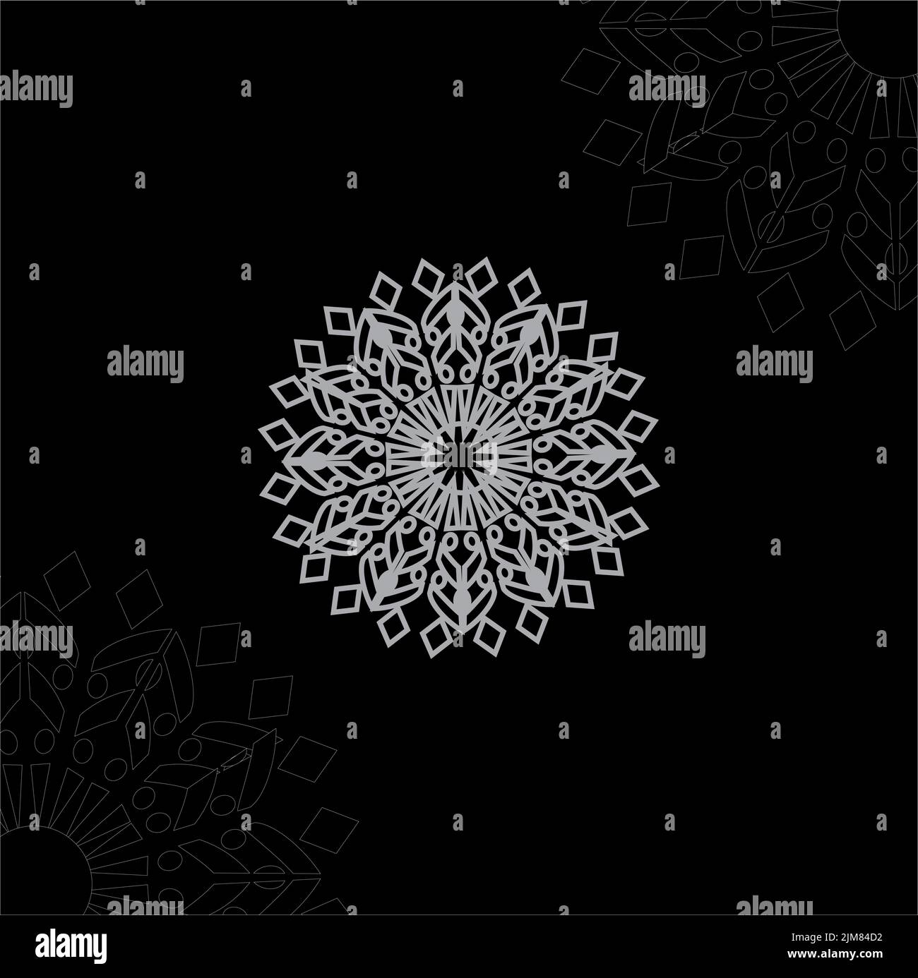 Circle black And Red Color Alpona design template for celebration Stock ...