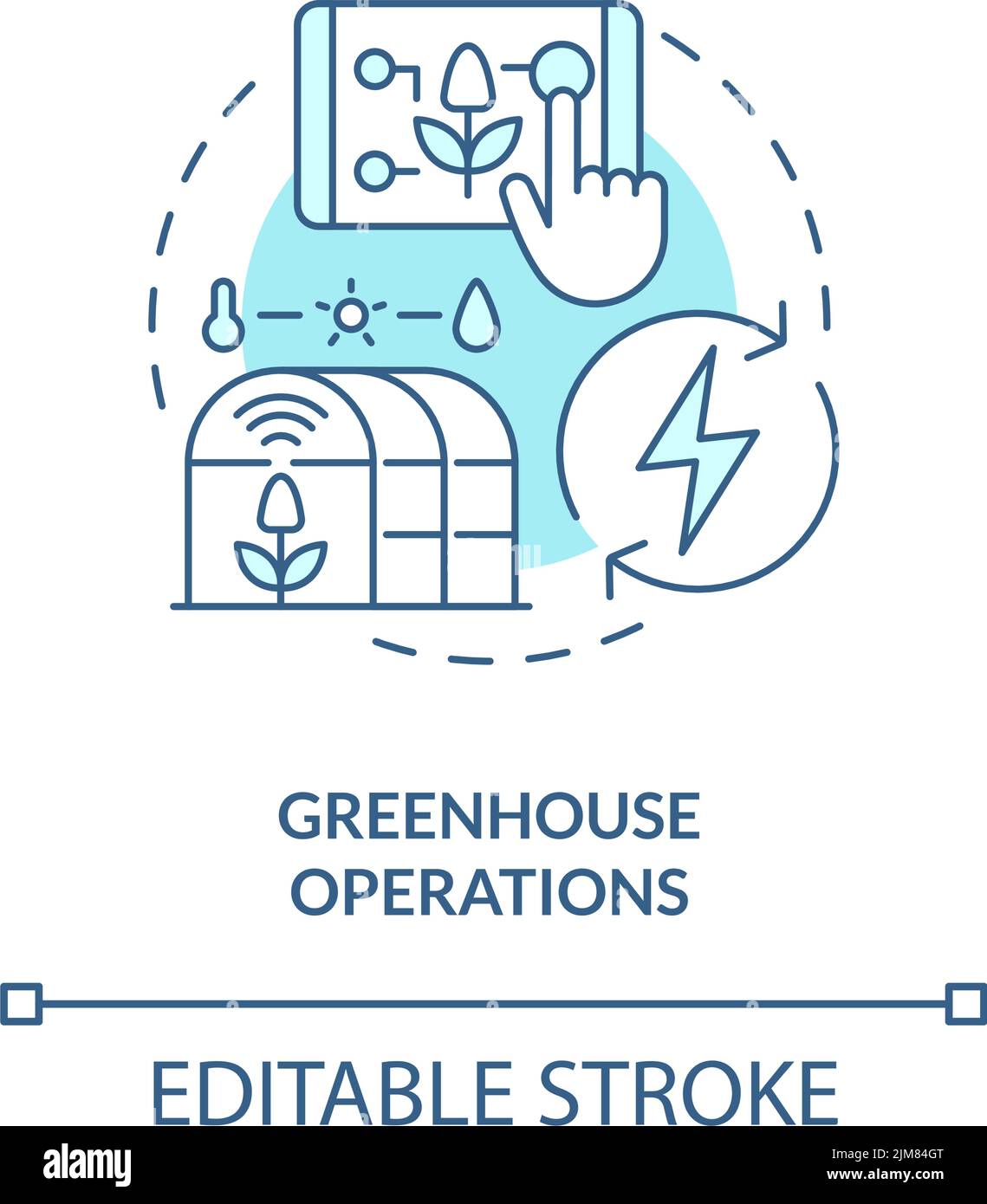 Greenhouse operations turquoise concept icon Stock Vector Image & Art ... Greenhouse operations turquoise concept icon Stock Vector Image & Art ...