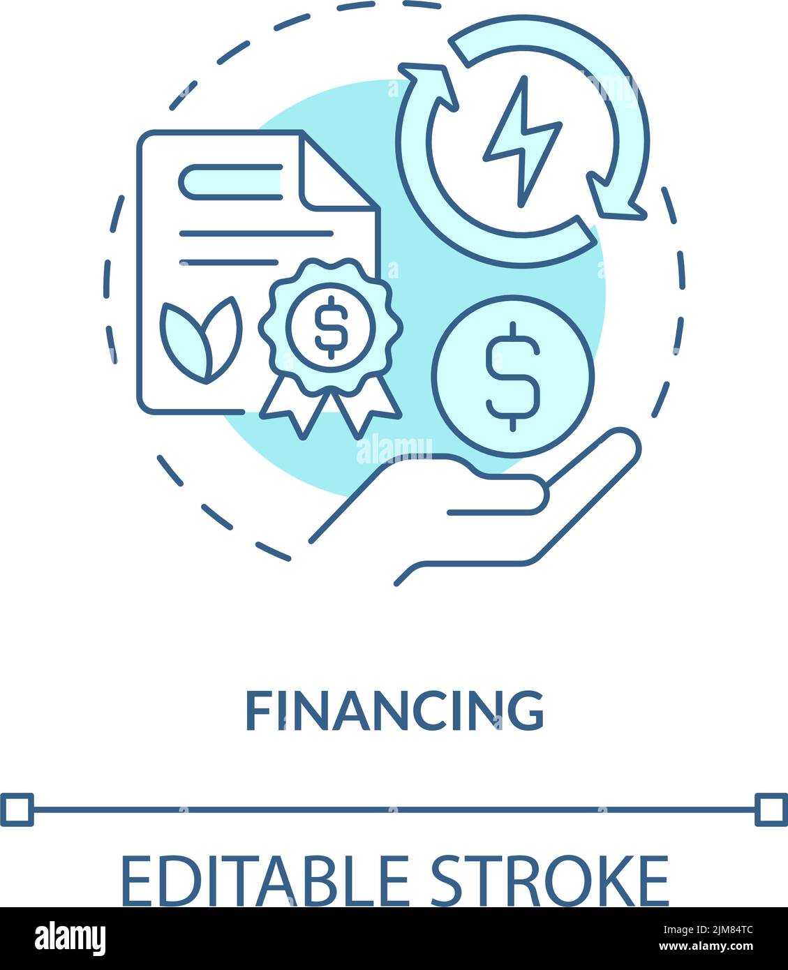 Financing turquoise concept icon Stock Vector Image & Art - Alamy