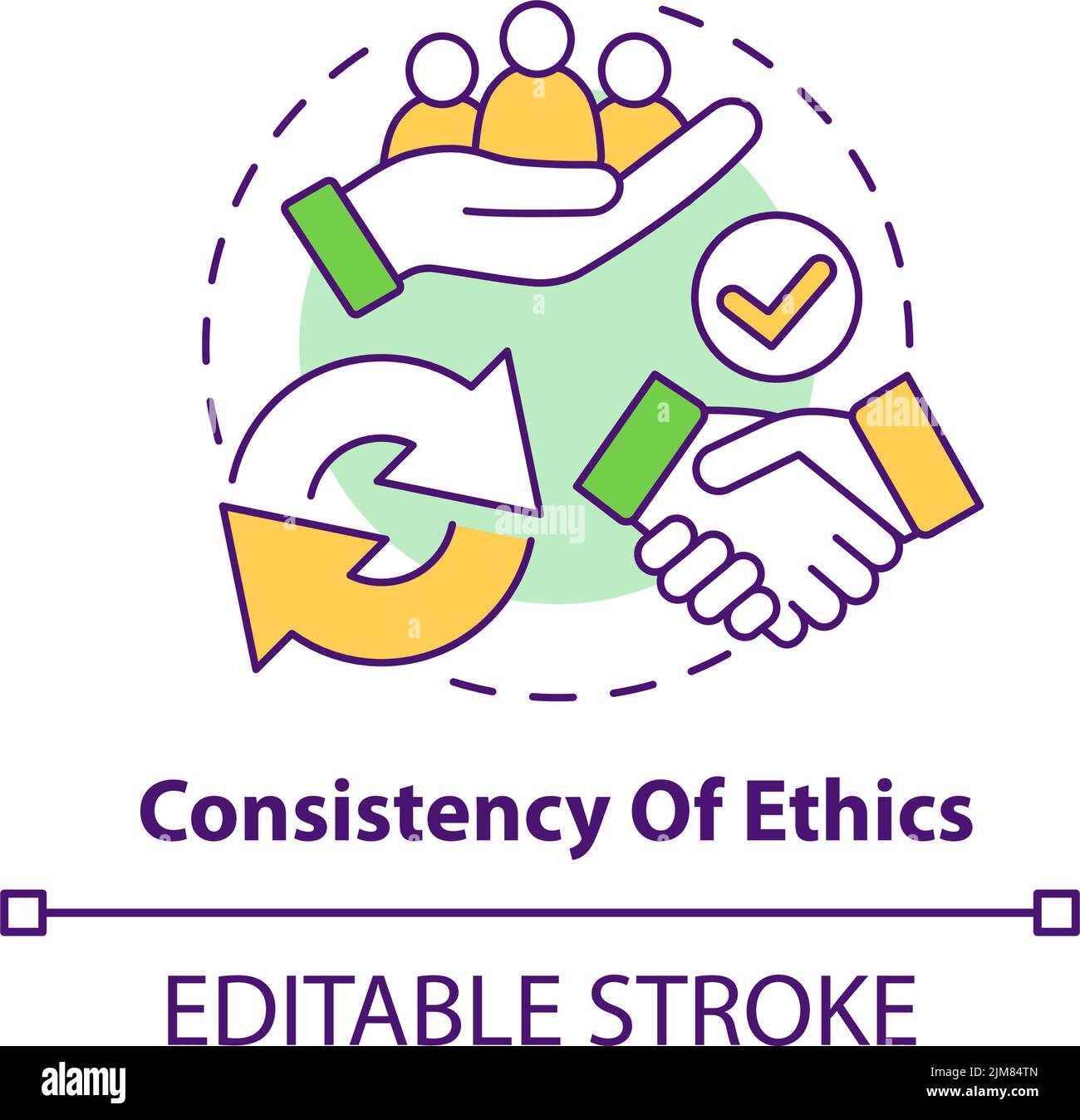 Consistency of ethics concept icon Stock Vector Image & Art - Alamy