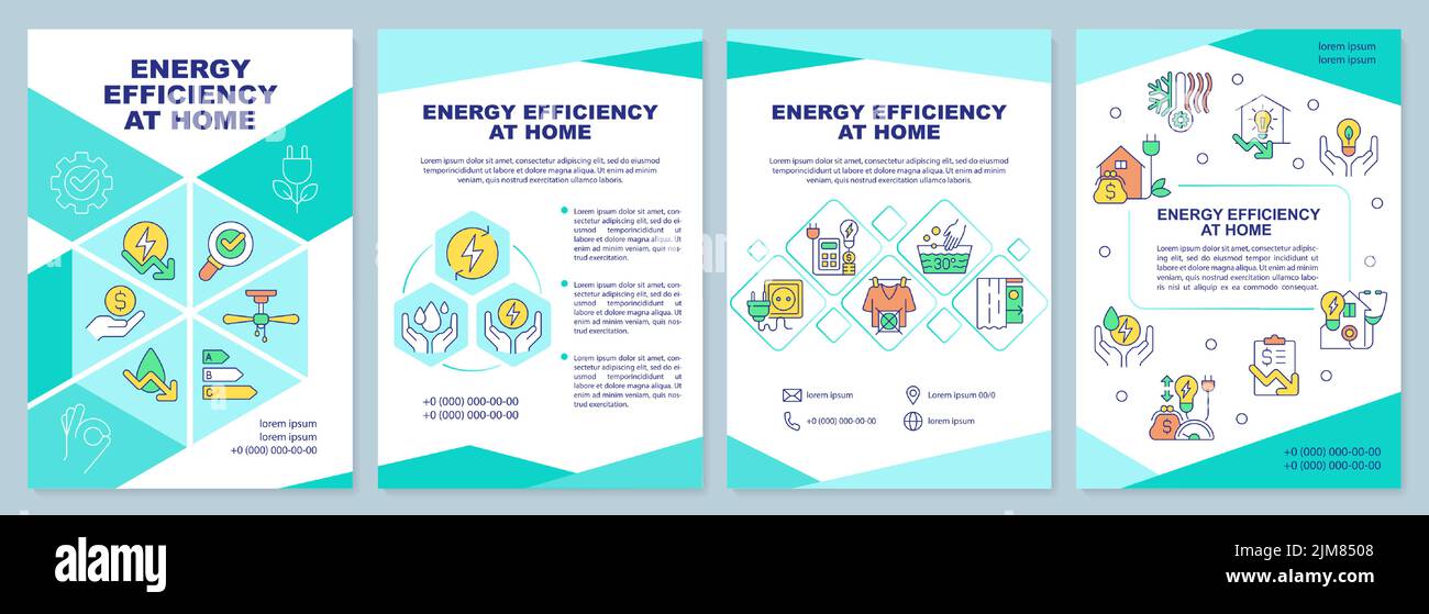 Energy efficiency at home brochure template Stock Vector Image & Art ...