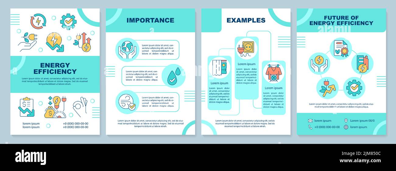 Energy efficiency turquoise brochure template Stock Vector Image & Art ... Energy efficiency turquoise brochure template Stock Vector Image & Art ...