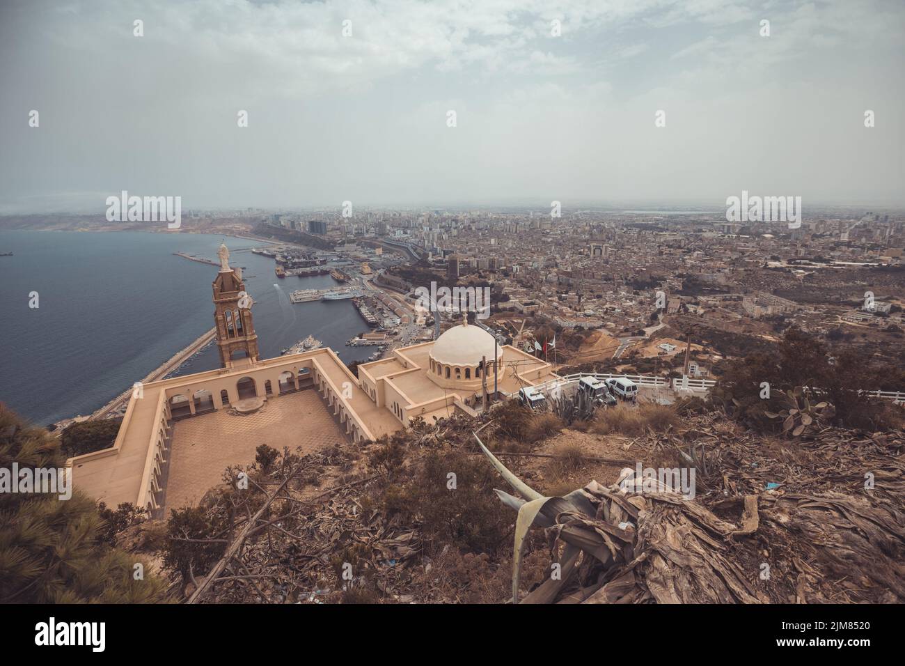 Panoramic view of blessed virgin mary church from Santa Cruz fortress, one of the three forts in ...