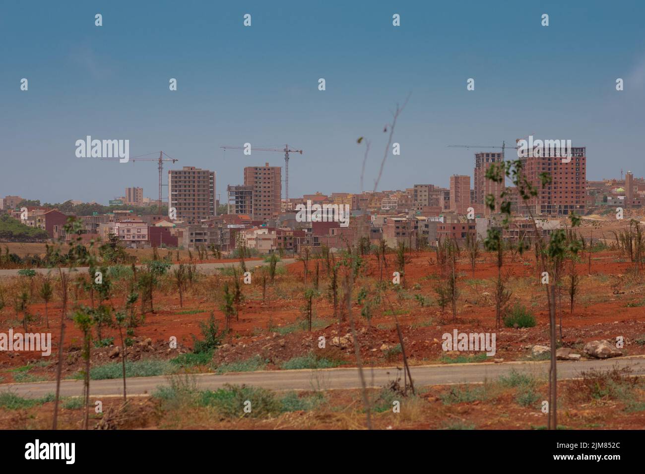 Construction site or building apartment blocks in Oran, Algeria ...