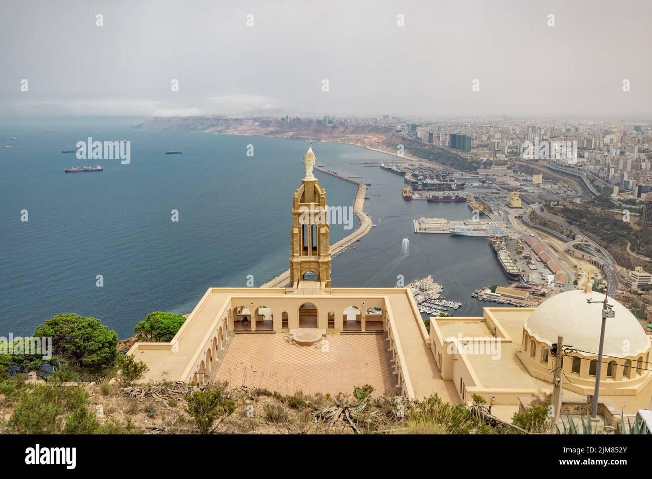 Panoramic view of blessed virgin mary church from Santa Cruz fortress, one of the three forts in ...