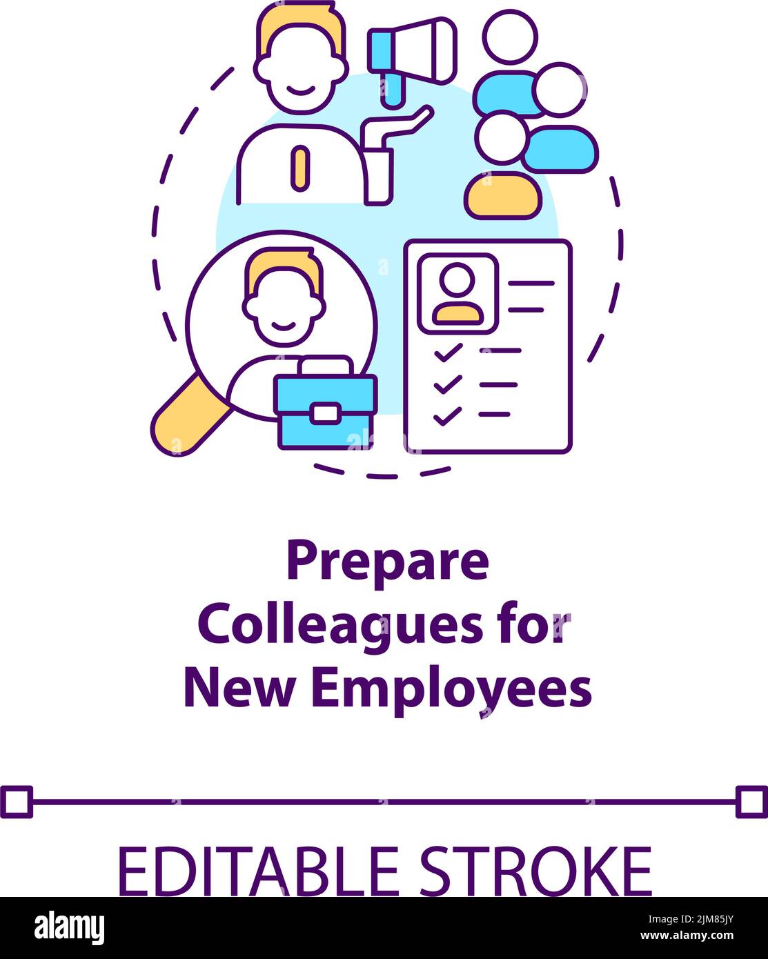 Prepare colleagues for new employees concept icon Stock Vector Image ... Prepare colleagues for new employees concept icon Stock Vector Image ...