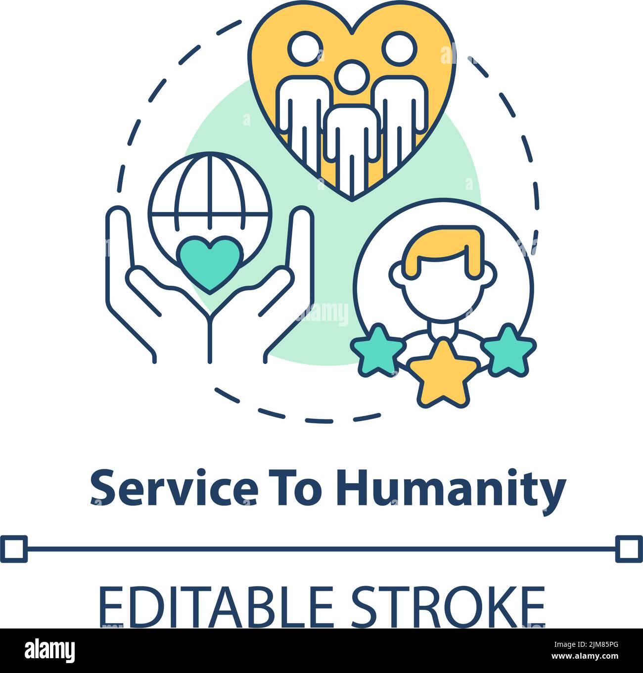 Service to humanity concept icon Stock Vector Image & Art - Alamy
