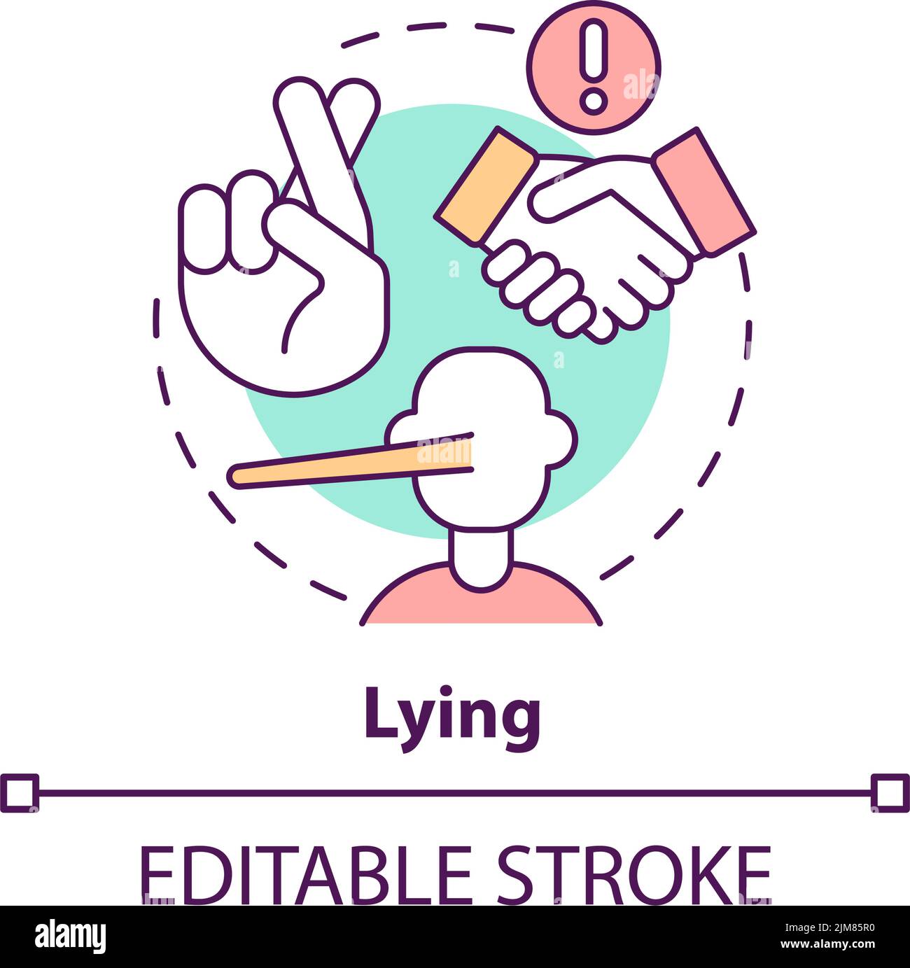 Lying concept icon Stock Vector Image & Art - Alamy