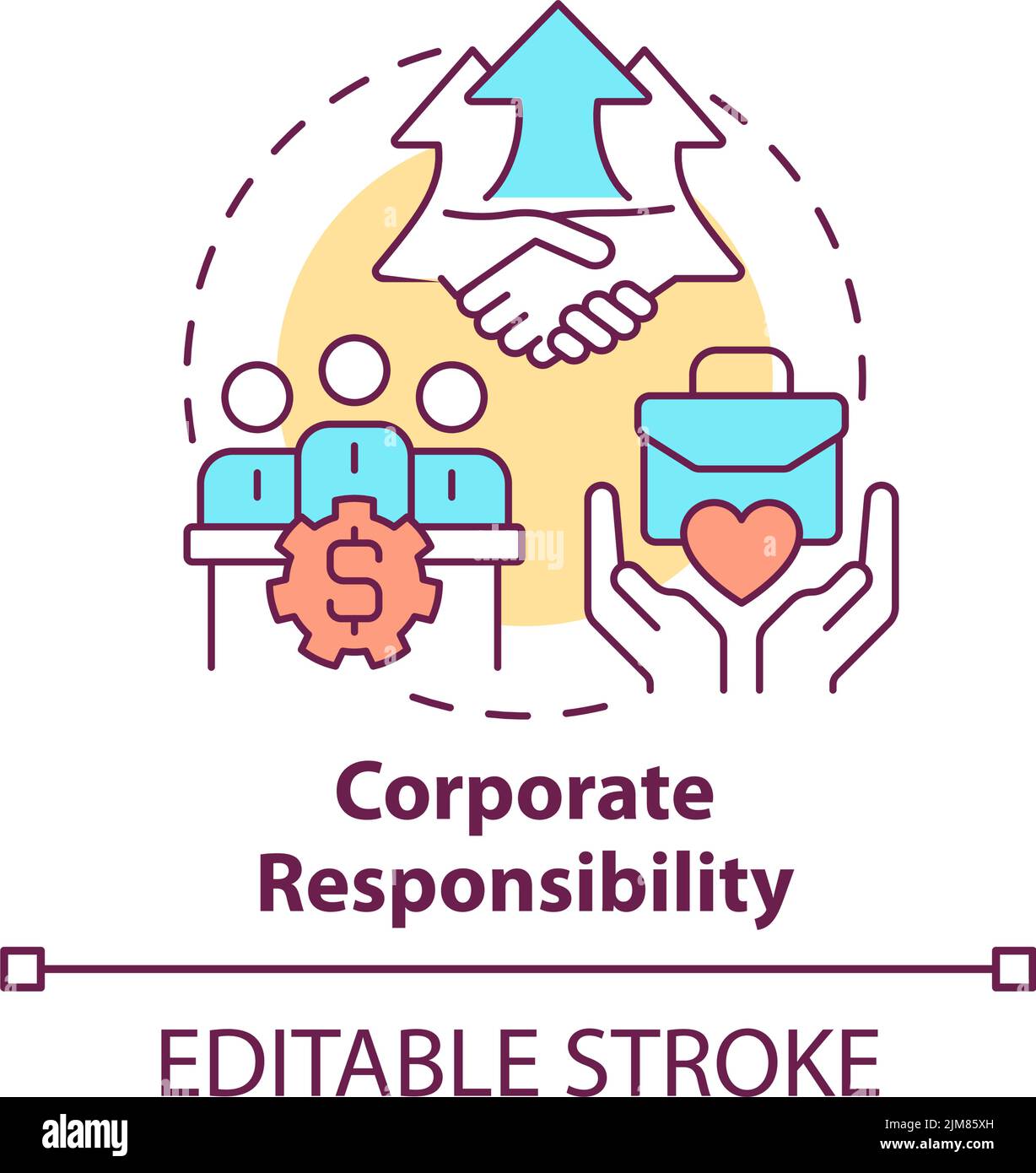 Corporate responsibility concept icon Stock Vector Image & Art - Alamy