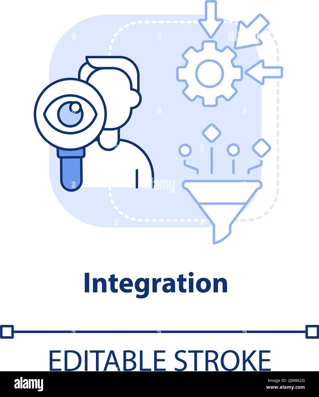 Integration light blue concept icon Stock Vector Image & Art - Alamy